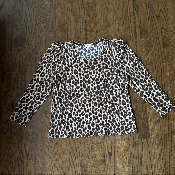 A.L.C. | Tops | Guc Alc Leopard Print Puff Sleeve Shirt | Poshmark